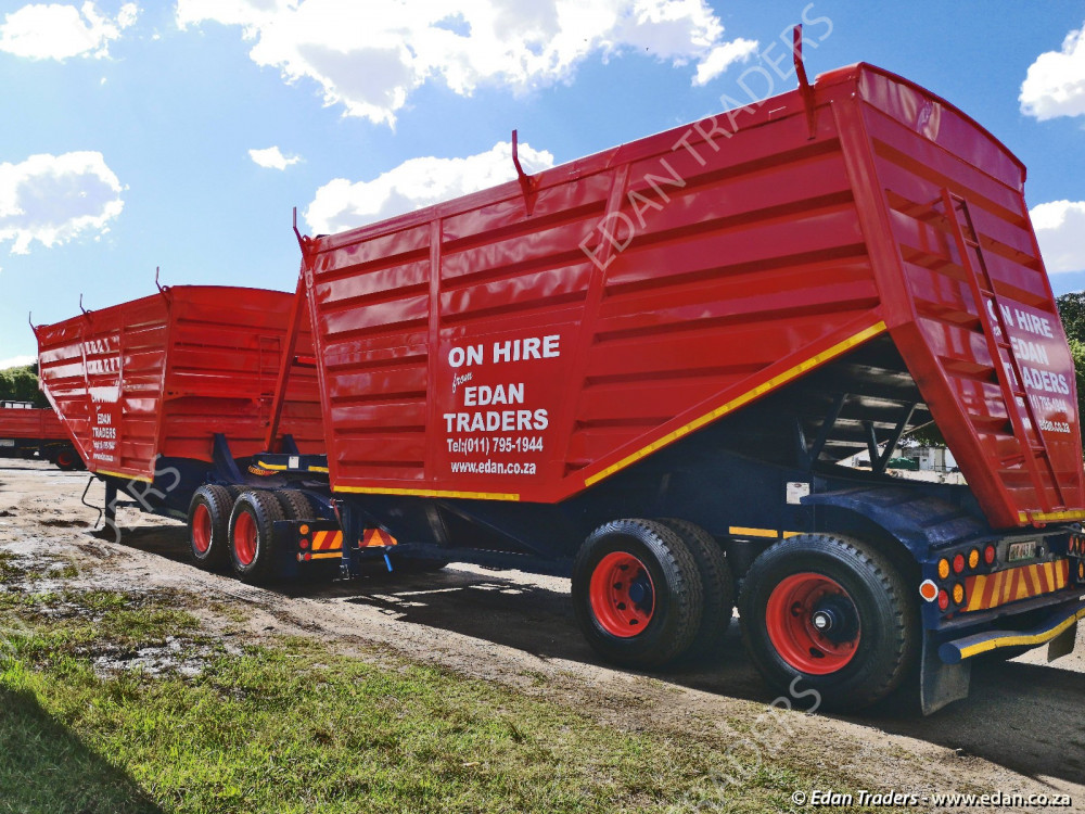 70 cube bottom dumper trailer for rent