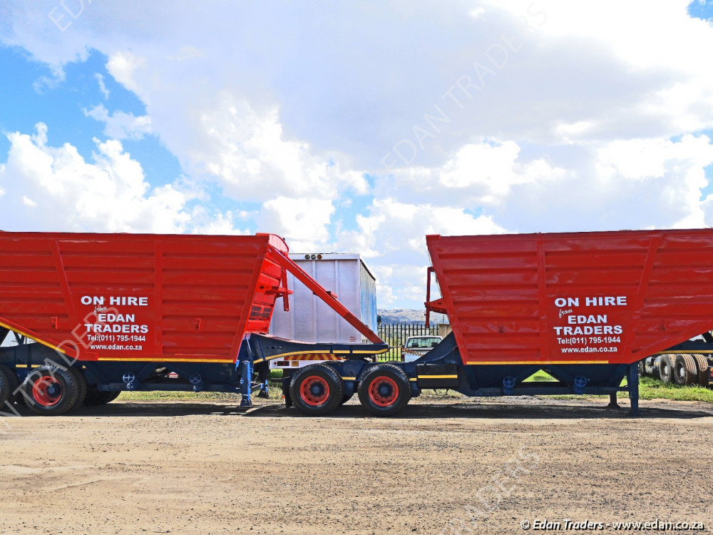 70 cube bottom dumper trailer for rent